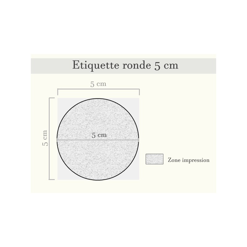 Etiquette Stickers diamètre 50 mm pour emballages alimentaires