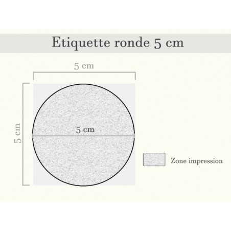 Etiquette Stickers diamètre 50 mm pour emballages alimentaires